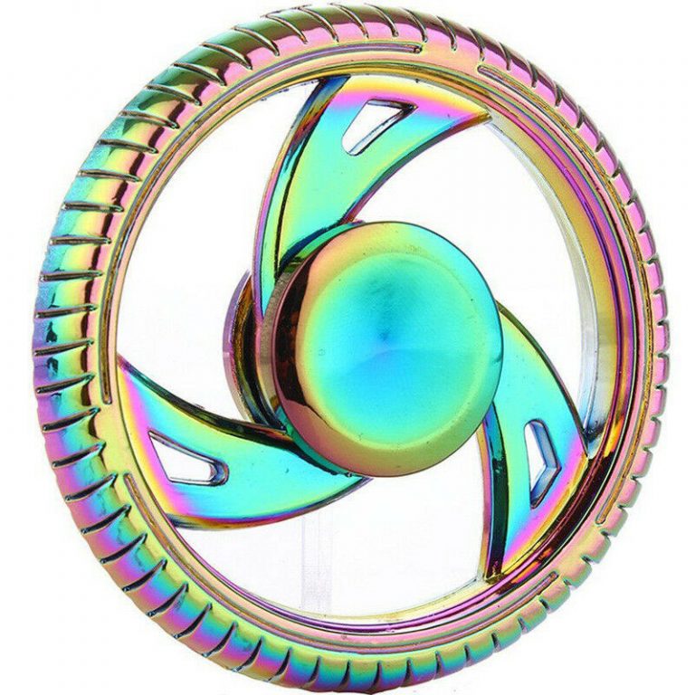 Circle Angle Tyre Fidget Spinner - Neo Chrome - Fidget Spinner UK